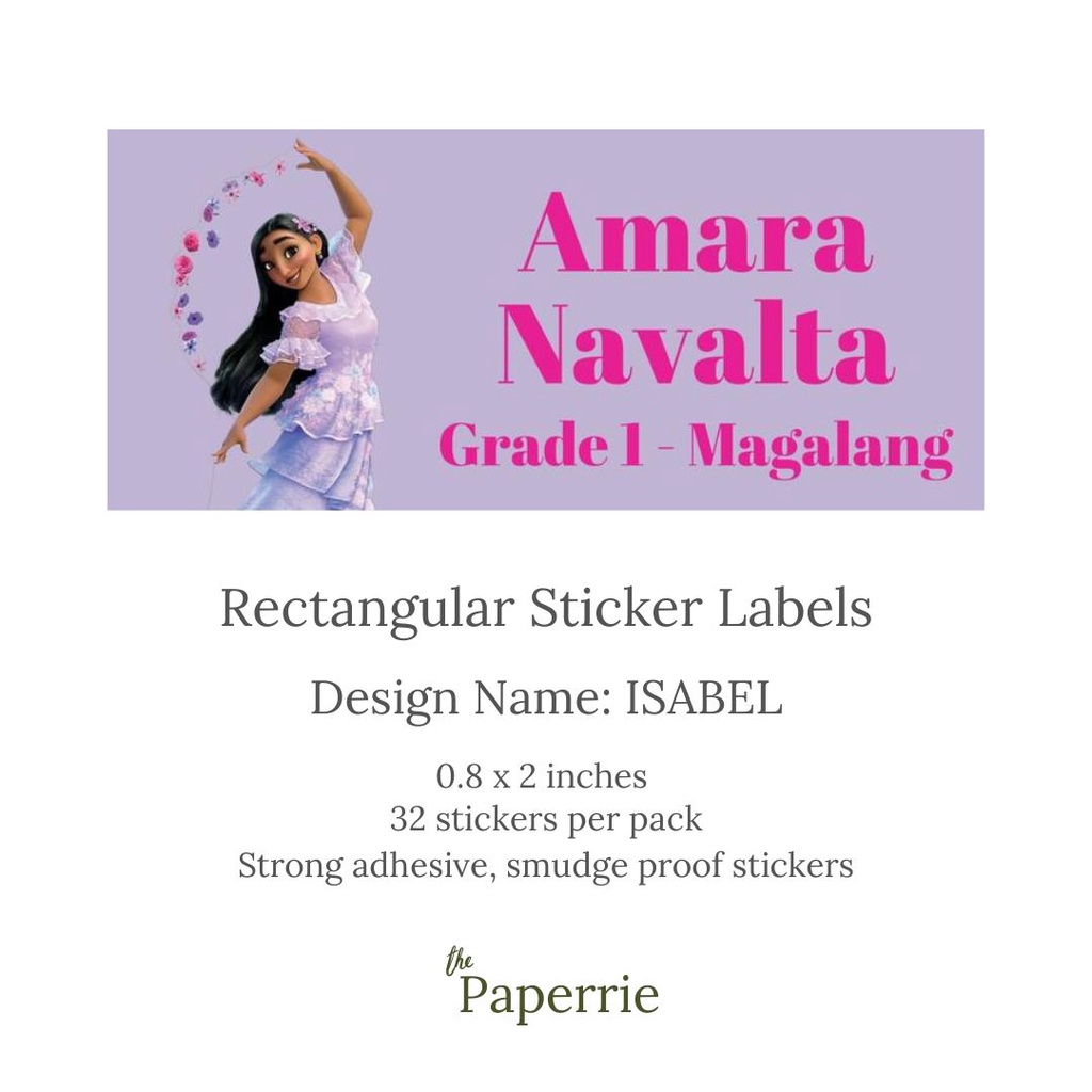 Rectangular Sticker Labels in ISABELA Design | Shopee Philippines