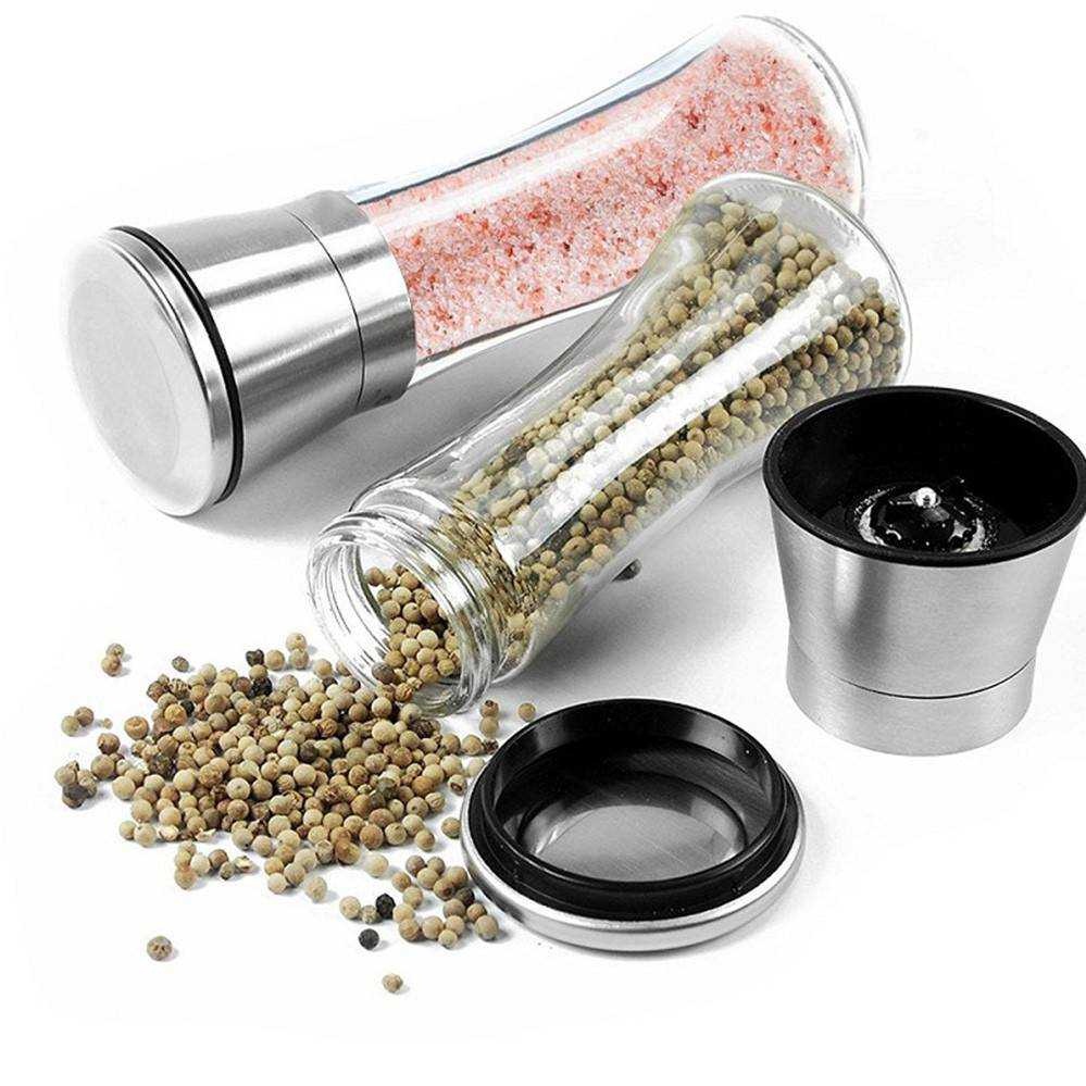 A140 Pepper Mill (Genuine 304 Stainless Steel) No Rust Lead-Free Bottle ...