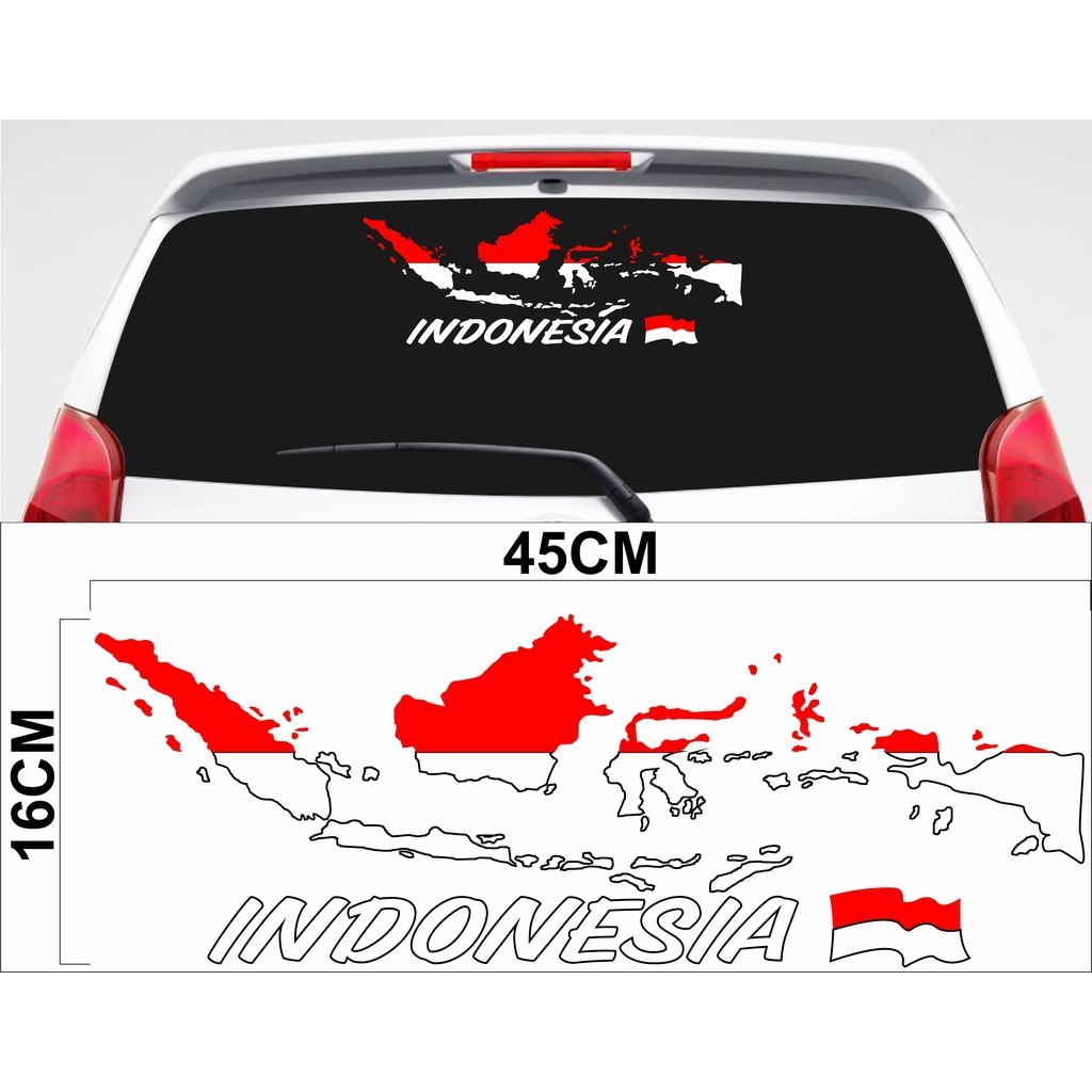 Cutting sticker Car Glass sticker map Of indonesia map Of indonesia ...