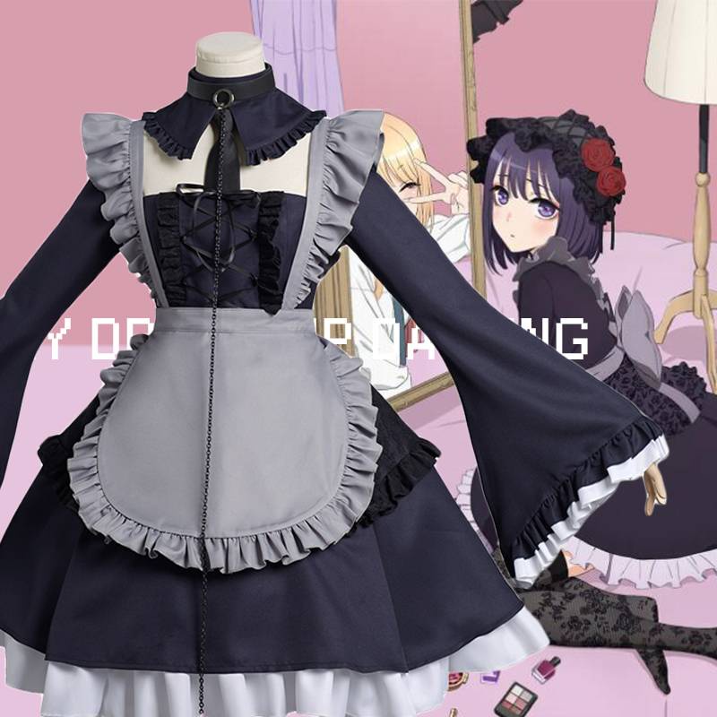 PS2 My Dress-Up Darling Cosplay Kitagawa Marin Anime Lolita Maid Dress ...