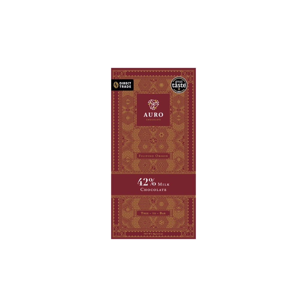 Auro Chocolate 42% Milk Chocolate 60G | Shopee Philippines