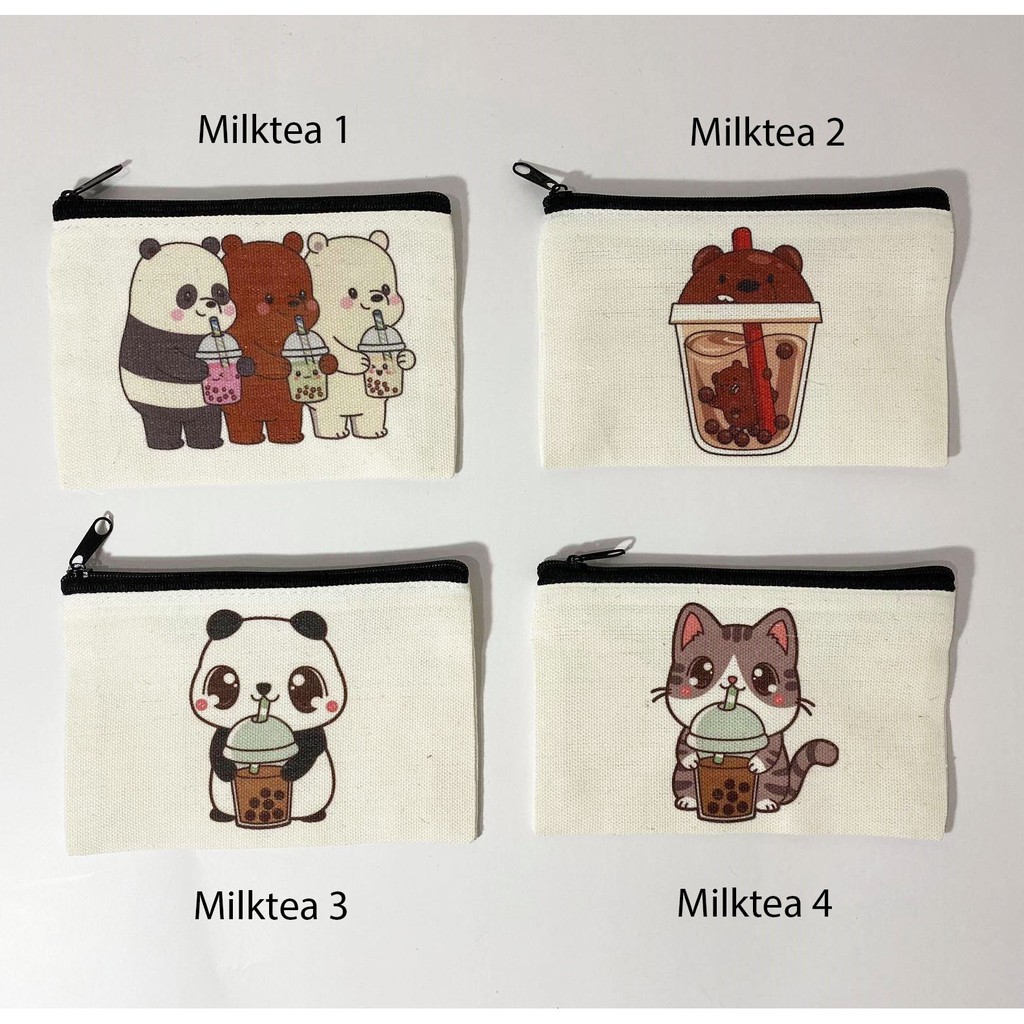 Katsa Wallet Printed Panda Milktea High Quality Canvas | Shopee Philippines