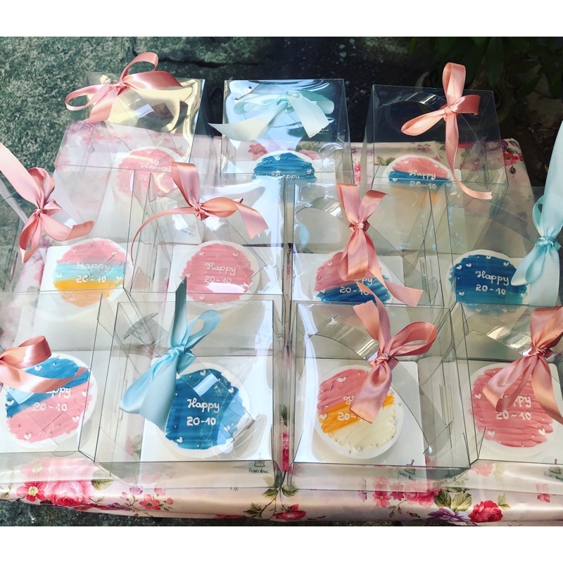 Mica box for mini cakes 15cm (with base) | Shopee Philippines