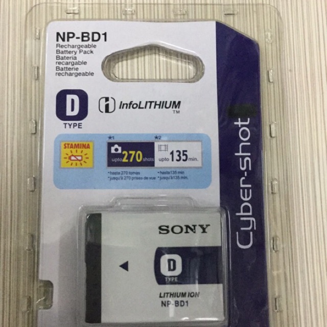 SONY NP-BD1, D type camera battery -DSC-G3，T2，T70，T75，T77 | Shopee Philippines