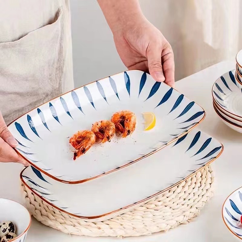 7D Japanese Rectangular Platter Serving Tray Sushi Fish Plate | Shopee ...