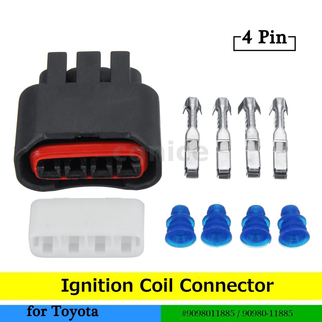4 Pin Ignition Coil Harness Connector Plug 9098011885 / 90980-11885 for ...