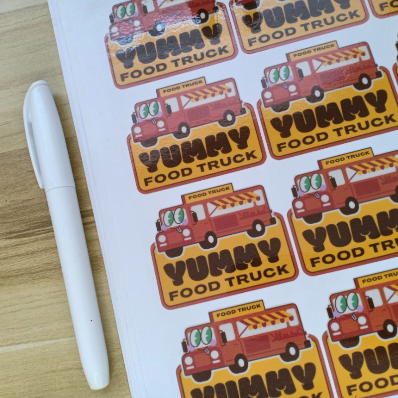 Customized Waterproof and Regular Sticker Label Logo Precut Circle ...