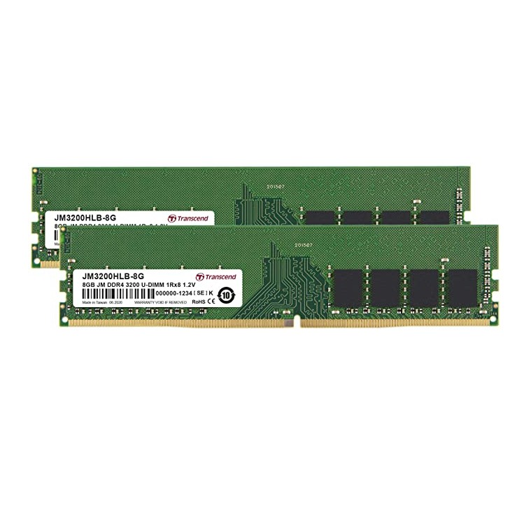 Transcend 8GB 16GB DDR4-3200 Unbuffered Long DIMM Desktop Memory # ...