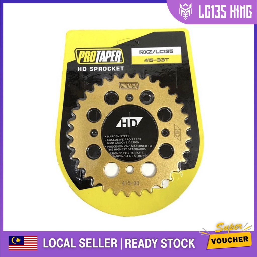 PROTAPER 415 GOLD SPROCKET REAR SPROCKET BELAKANG YAMAHA LC135 135LC RXZ135 RXZ Y125Z Y125 ...