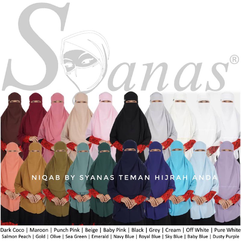 Niqab NINJA COLOR BY SYANAS FRIENDS HIJRAH ANDA BEAUTIFUL COMFORTABLE ...
