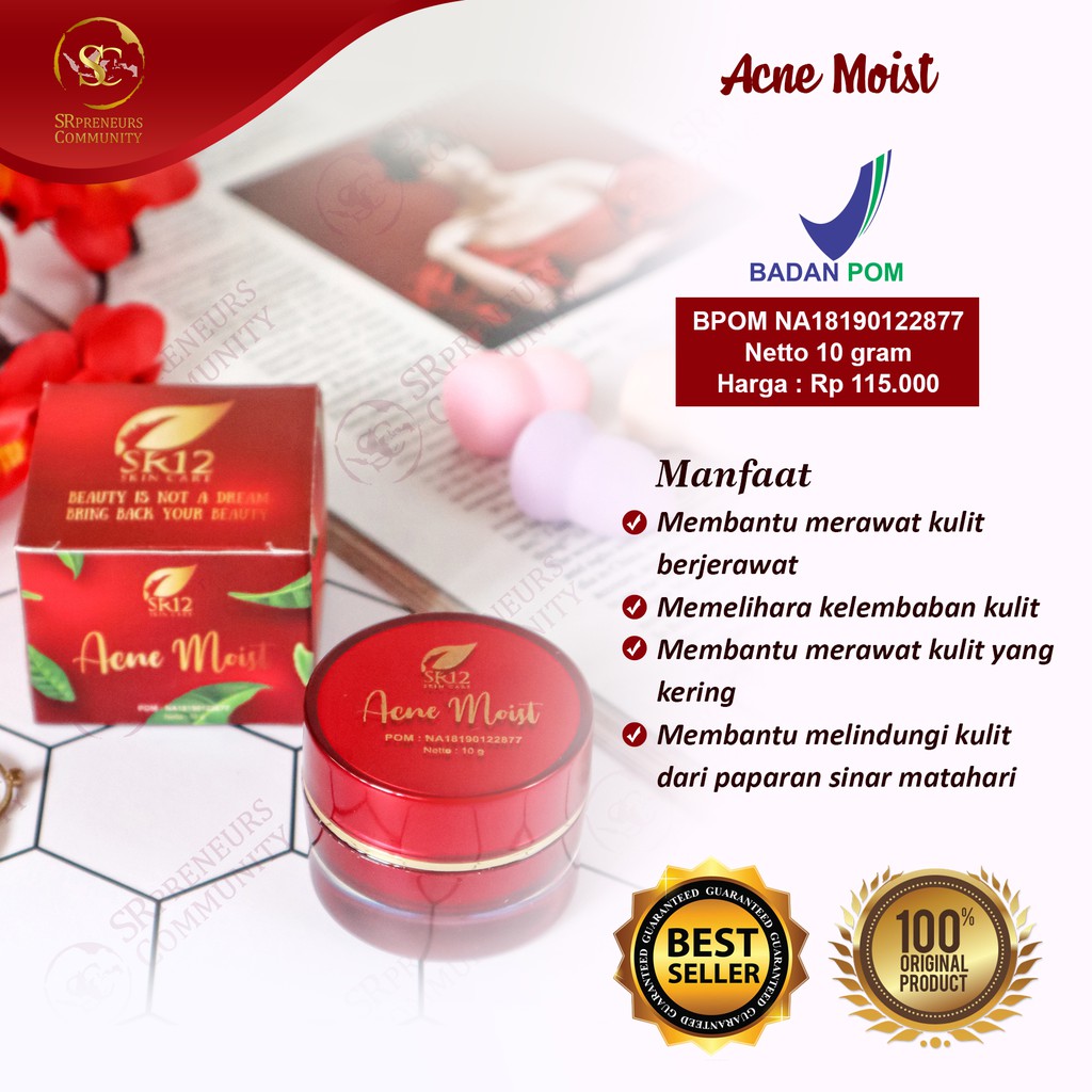 Bpom ACNE MOIST CREAM / ACNE MOIST CREAM SR12 / ACNE SCARS ...