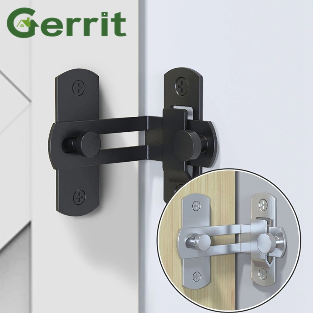 Stainless Steel 90 Degree Hasp Sliding Barn Door Latch Safety Chain ...