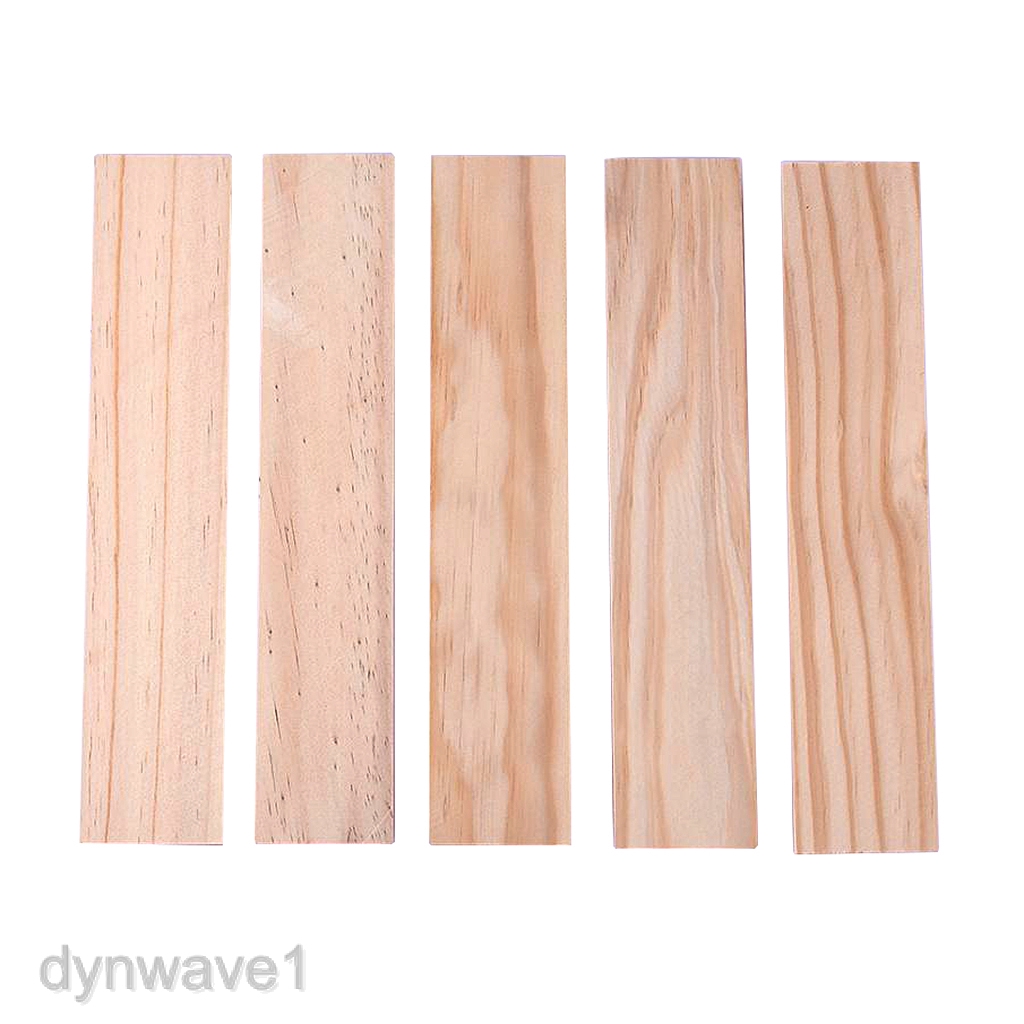 5Pcs Balsa Wooden Strip Solid Wood Sticks Woodcraft Model 250 x 50 x 3 ...