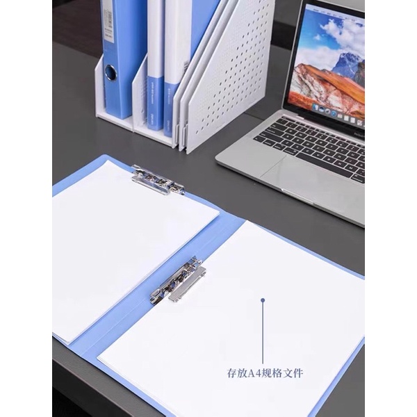 A4 Folding Plastic Folder Double Strong Clips File Clipboard File ...