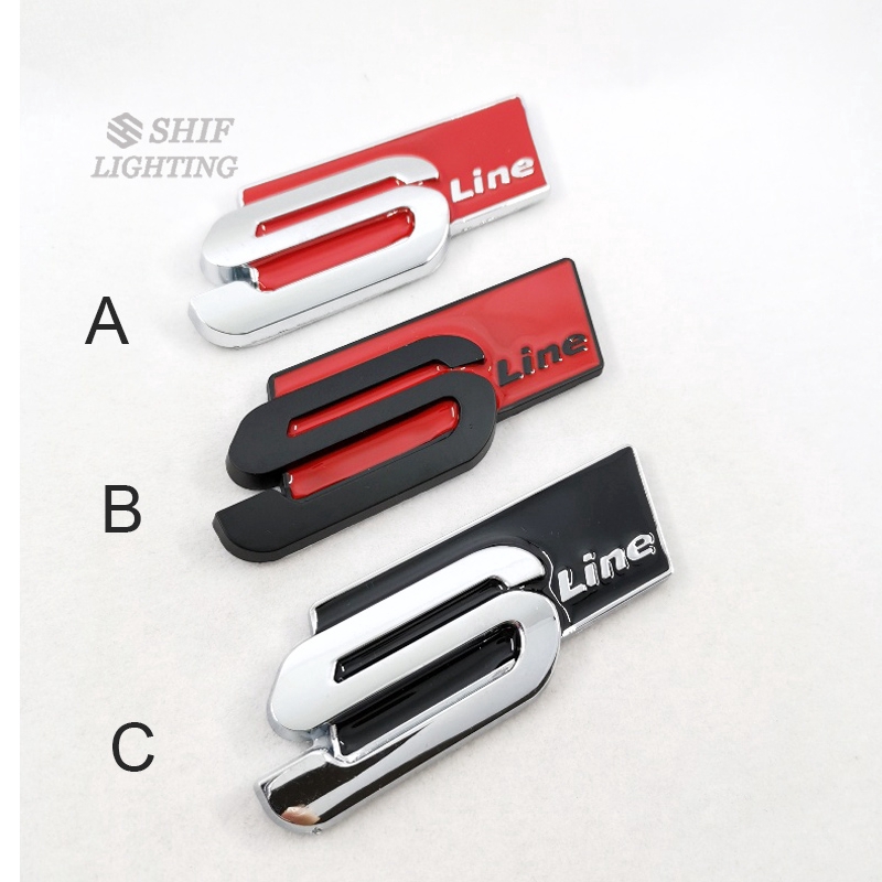 1 x Metal SLINE S LINE Letter Car Auto Decorative Emblem Badge Decal ...