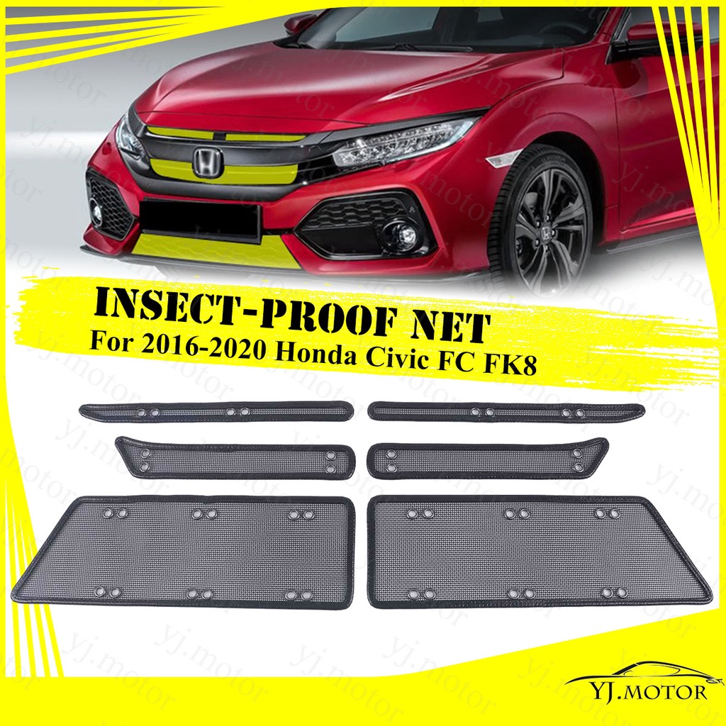 2016 - 2020 Honda Civic FC FK8 Front Grille Insect-proof Net Mesh Water ...
