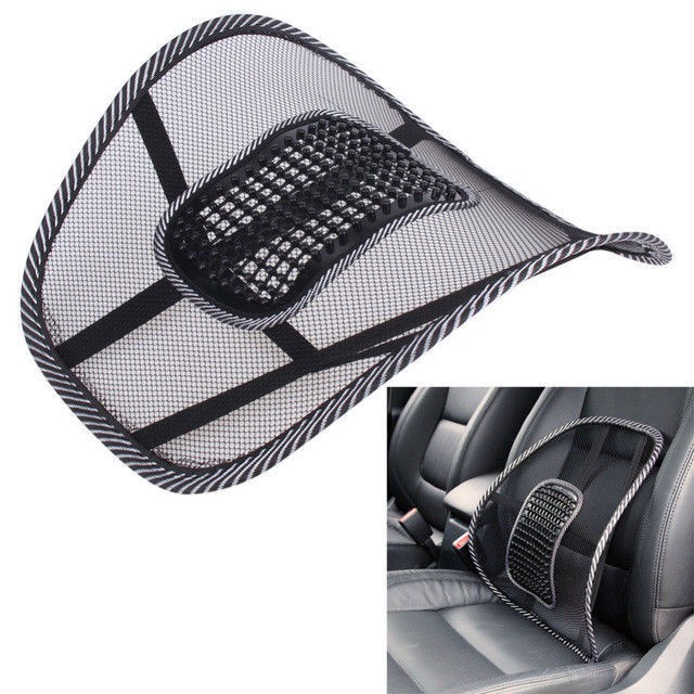 Mesh Lumbar Lower Back Support Car Seat Chair Cushion Pad | Shopee ...