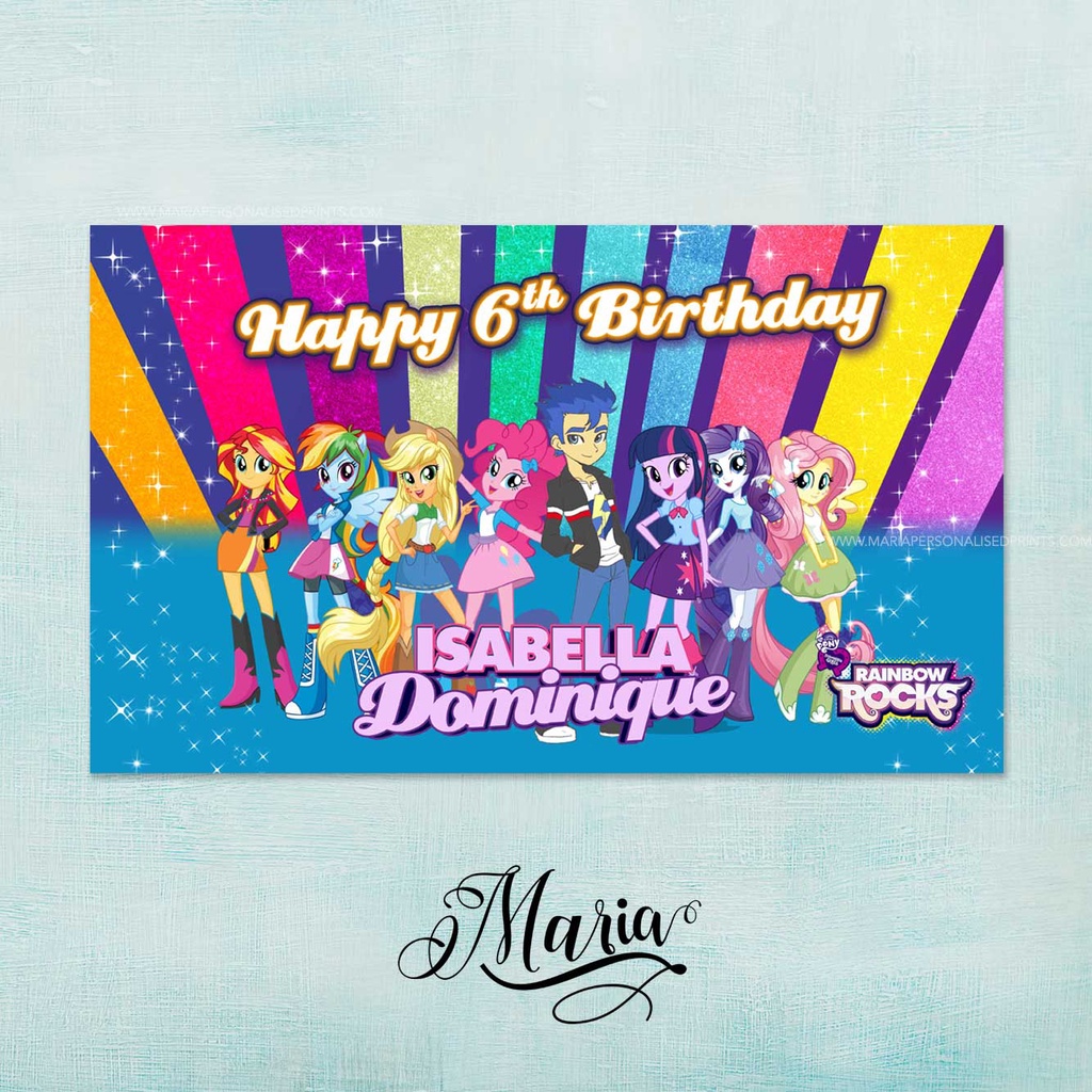 Little Pony Equestria Girls Birthday Banner | Shopee Philippines