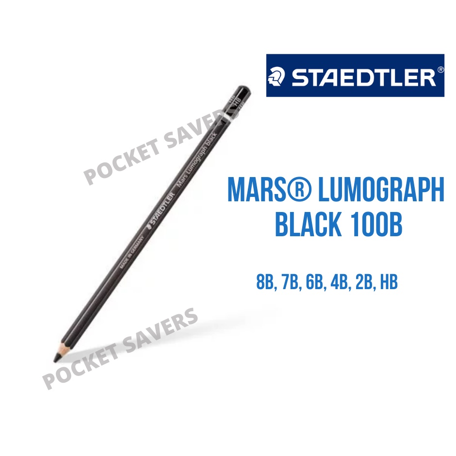 STAEDTLER Mars Lumograph Black Drawing Pencil 100b (Sold Per Piece, Fine, Sketching, Art ...