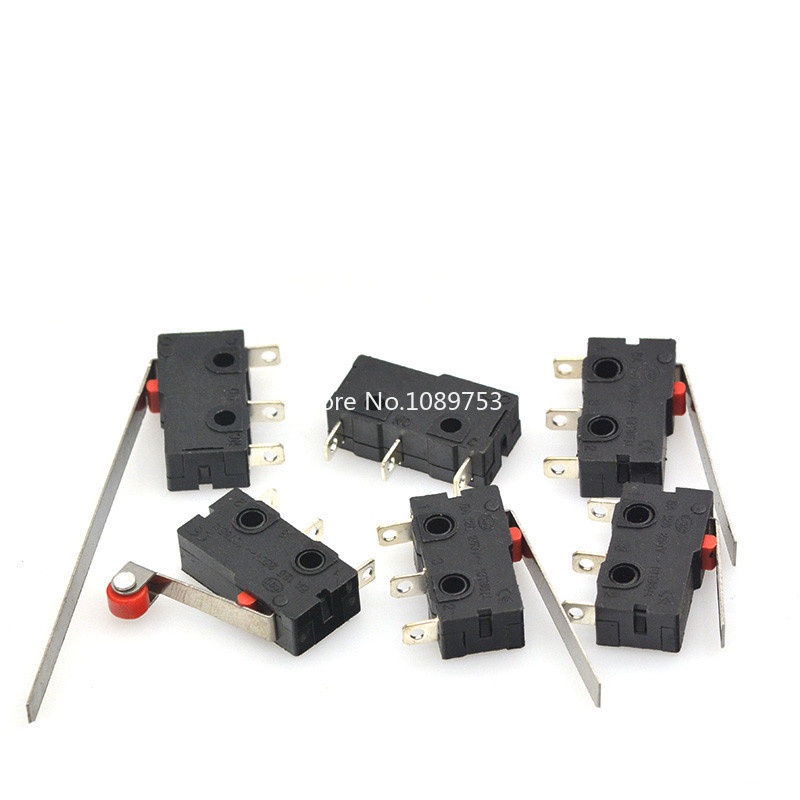 5Pcs Mini Micro Limit Switch NO NC 3P Terminals SPDT 5A 125V 250V Roller Arc lever Snap Action ...