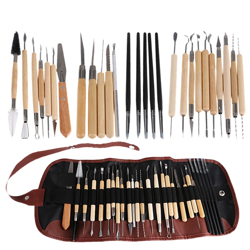 28Pcs Arts Crafts Clay Sculpting Tools Set Modeling Carving Tool Kit Pottery & W | Shopee ...
