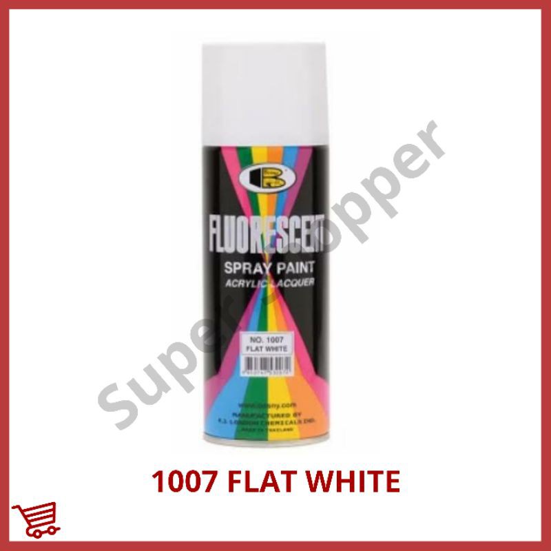 #1007 Fluorescent White - Matte - Bosny Spray Paint 400cc | Shopee ...