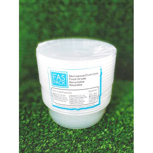FAS Pack Microwavable Food Container (RO10/10 oz) & (RO16/16 oz ...