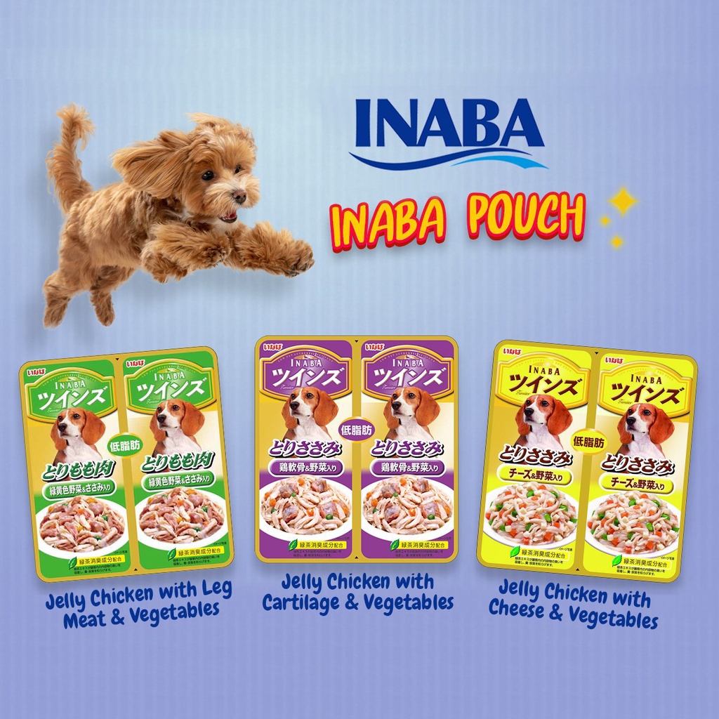 Inaba Twin Pouch Jelly Dog 40g x 2 - Dog Treats - sold per pack ...
