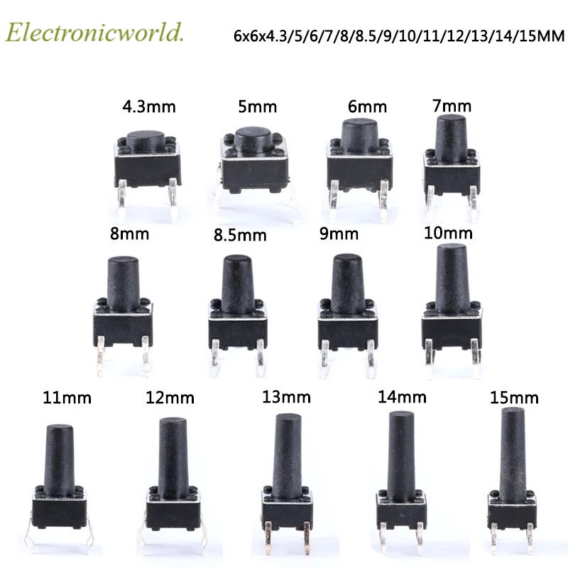 50PCS 6x6mm Panel PCB Momentary Tactile Tact Mini Push Button Switch ... 50PCS 6x6mm Panel PCB Momentary Tactile Tact Mini Push Button Switch ...