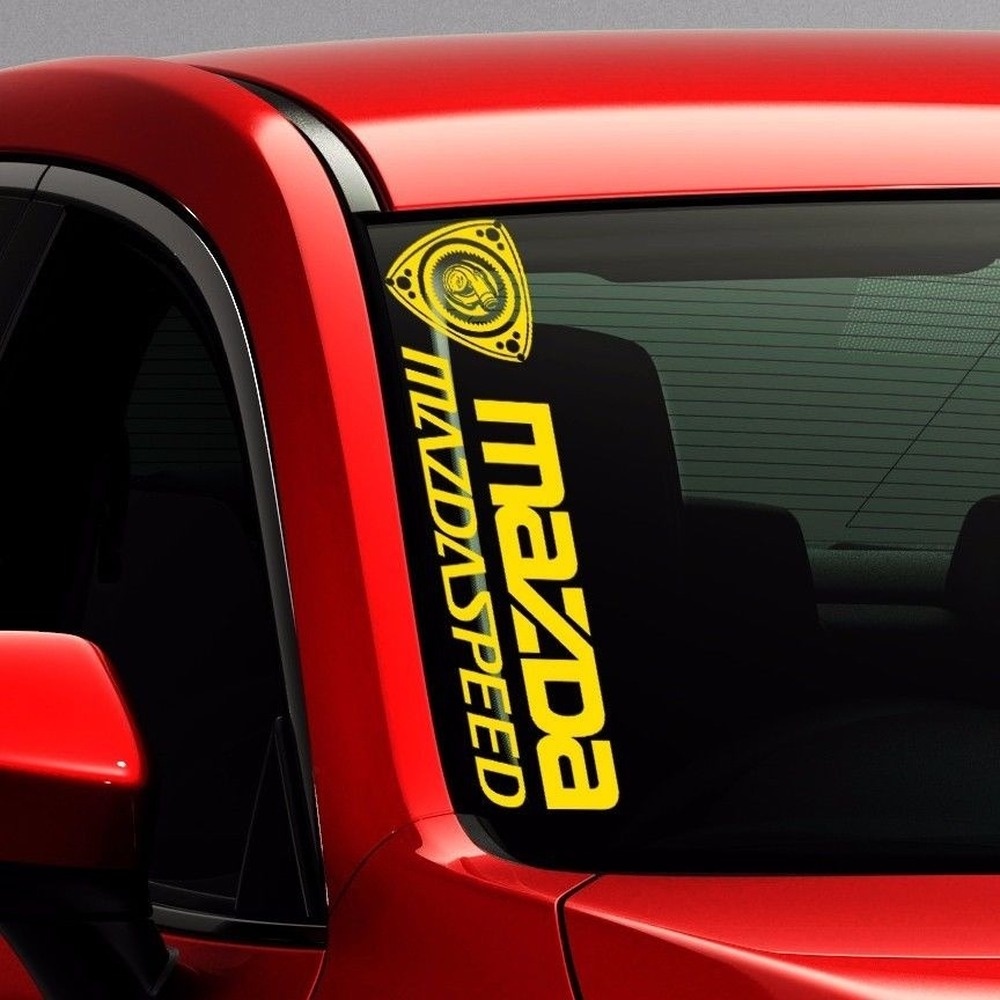 Mazda Rotary MazdaSpeed & Turbo Symbol Car Racing Windshield Side Decal ...