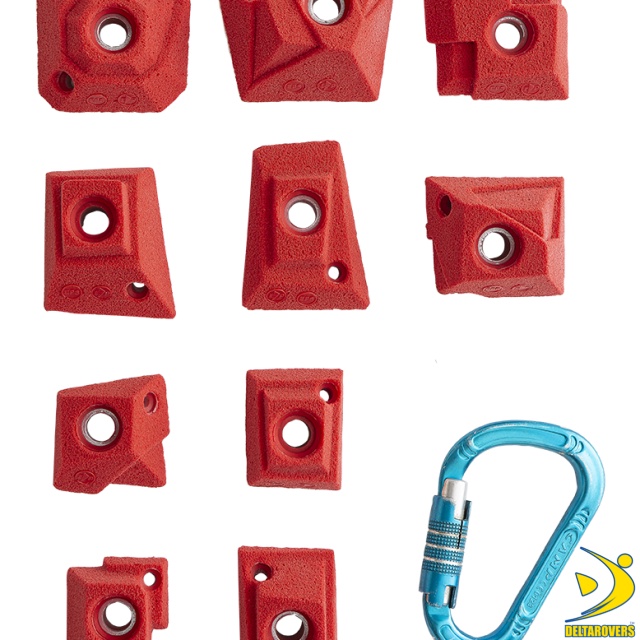 ENTRE-PRISES ESSENTIAL PYRAMID FEET S Rock Wall Climbing Hand Hold Set ...