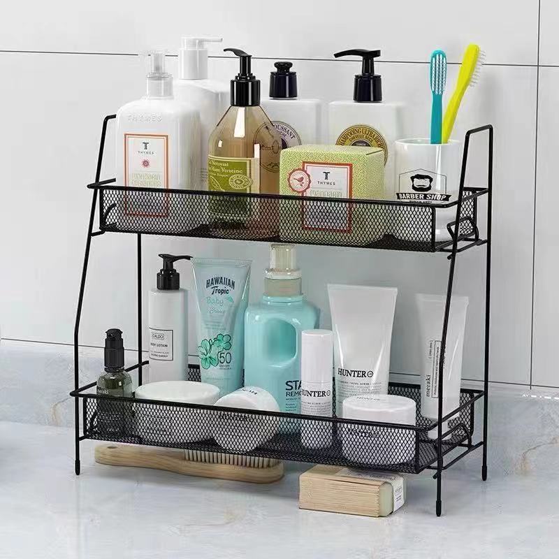 Desktop Double Layer Storage Rack Detachable Iron Kitchen Spice Rack ...