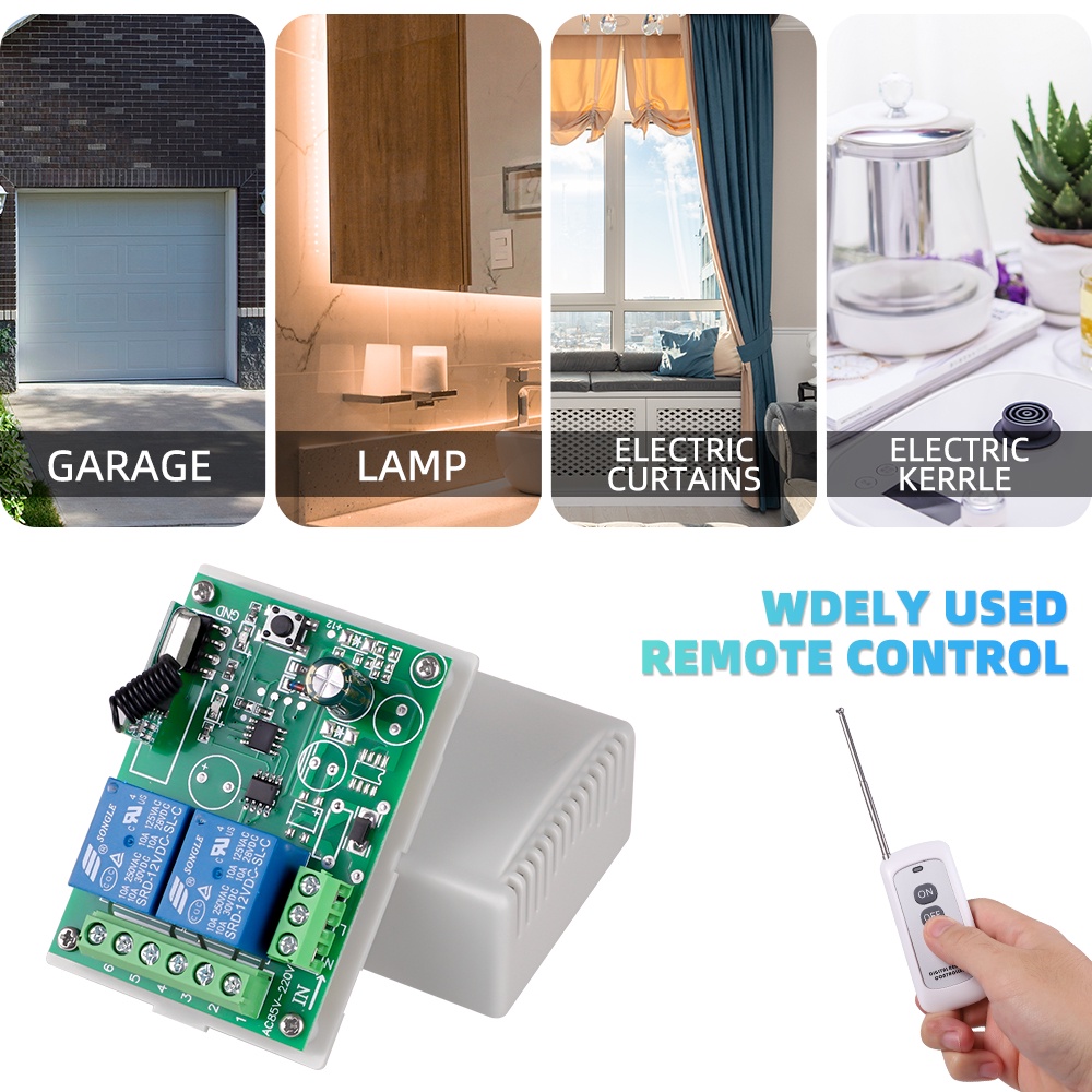 2/4/6/8 Key 433Mhz Button Wireless Remote Control Antenna 1527Mhz ...