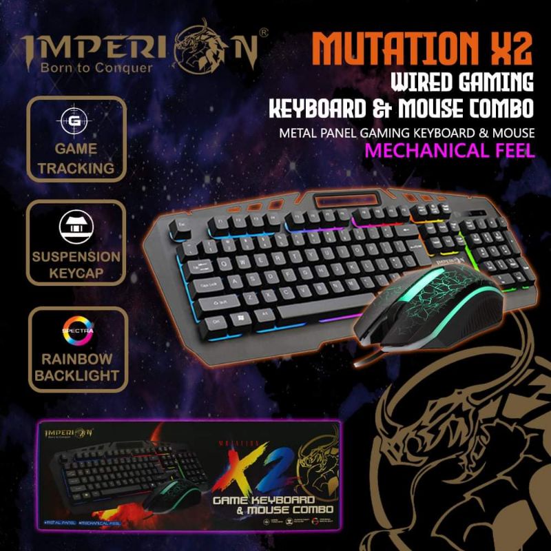 IMPERION MUTATION X2 GAMING KEYBOARD MOUSE / E-VIEW IRON ARMOR 7 ...