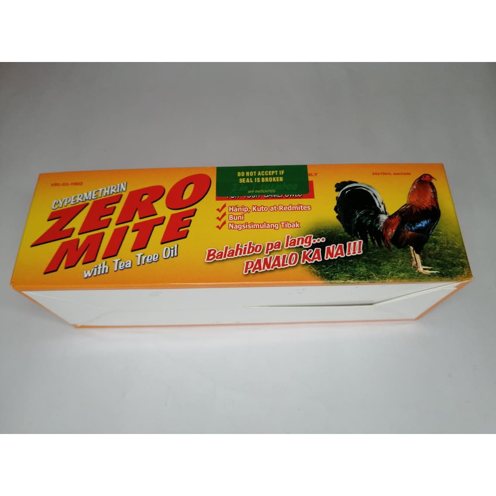 [AGRIVET] ZERO MITE 1 sachet sa 3in1 shampoo for Gamefowl/ Fighting ...