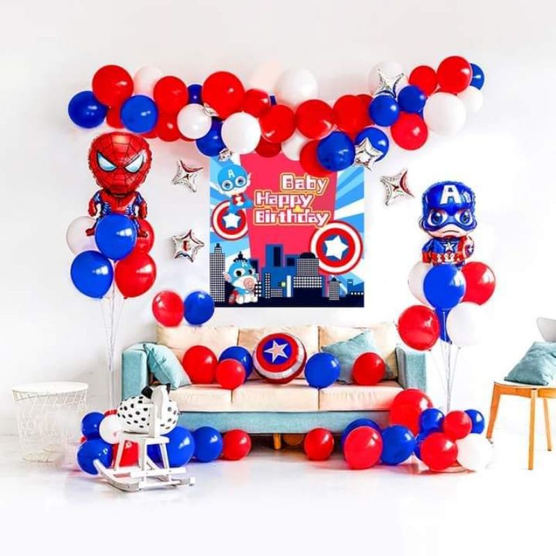 Captain America Party Decoration Set Birthday Party Themes Balloons ...