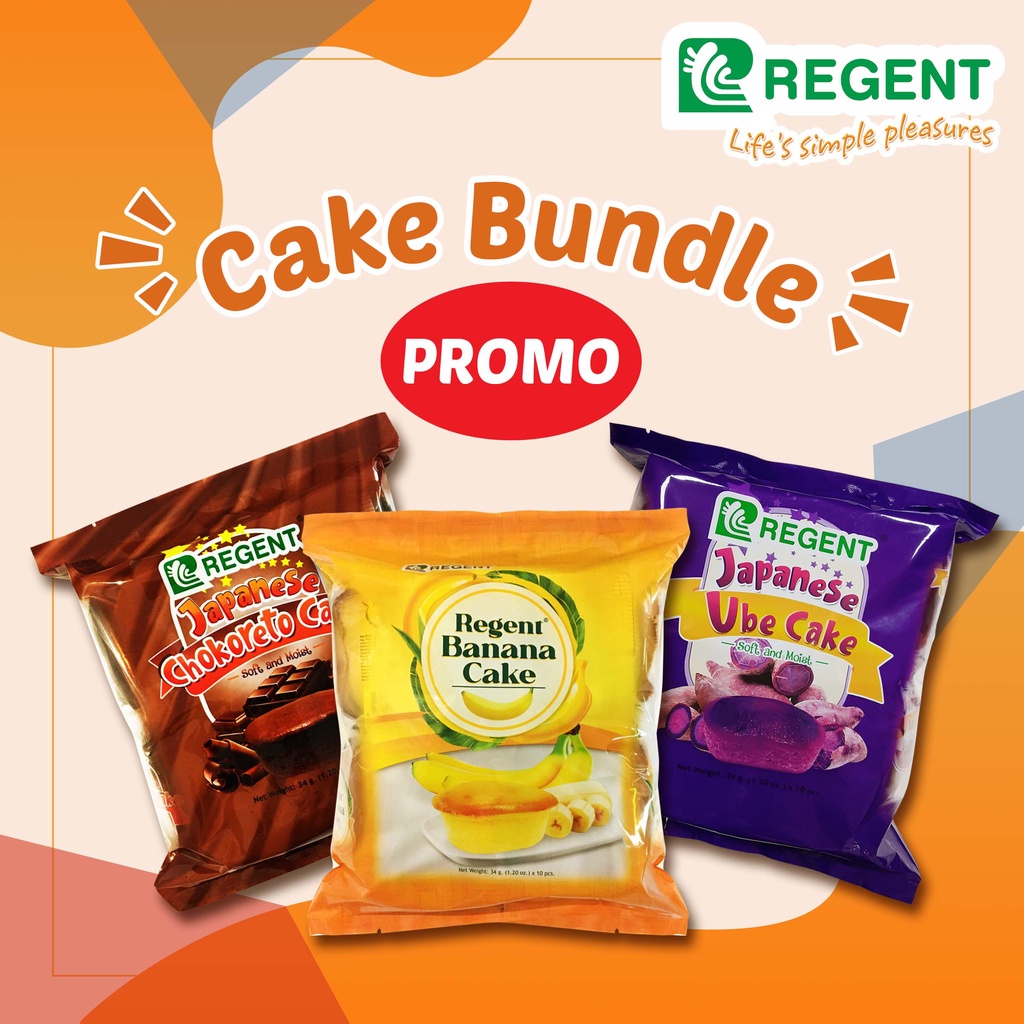 Regent Foods Cake Bundle Promo 5 (Japanese Ube, Chokoreto, Banana Cake ...