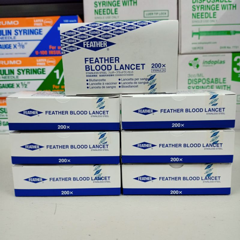 Feather Blood Lancets 200 PCs. Sterile | Shopee Philippines