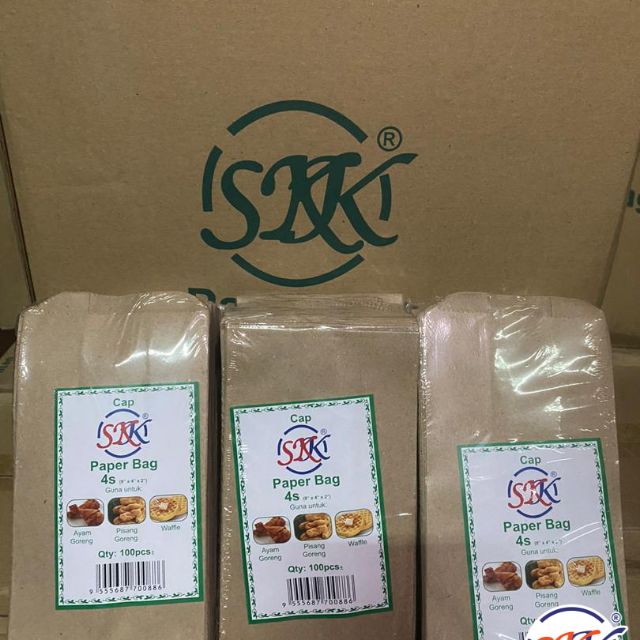 (+-100pcs) Paper bag 4s (waffle Paper) | Shopee Philippines