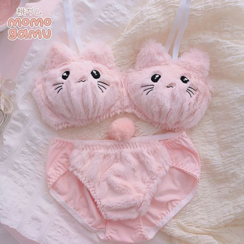 Fluffy Kitty Bra/Lingerie Set || Japanese Cute x Kawaii Lingerie ...