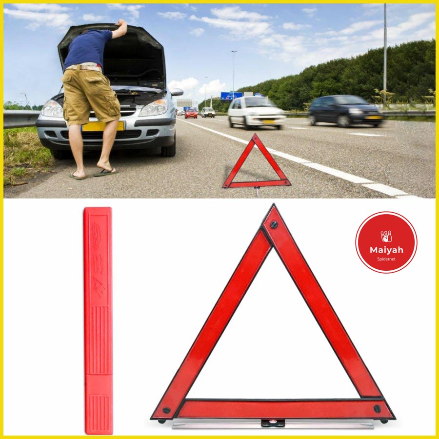 MERAH Red Triangle Car Safety truck Folding truck Warning Sign Hazard ...