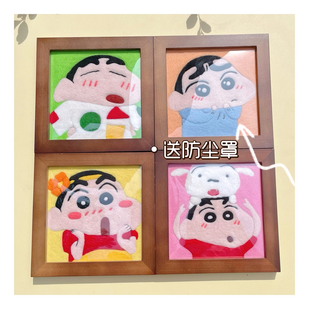 YOMICO New Arrival Wool Felt Stamping Music DIY Crayon Shin-Chan Photo ...