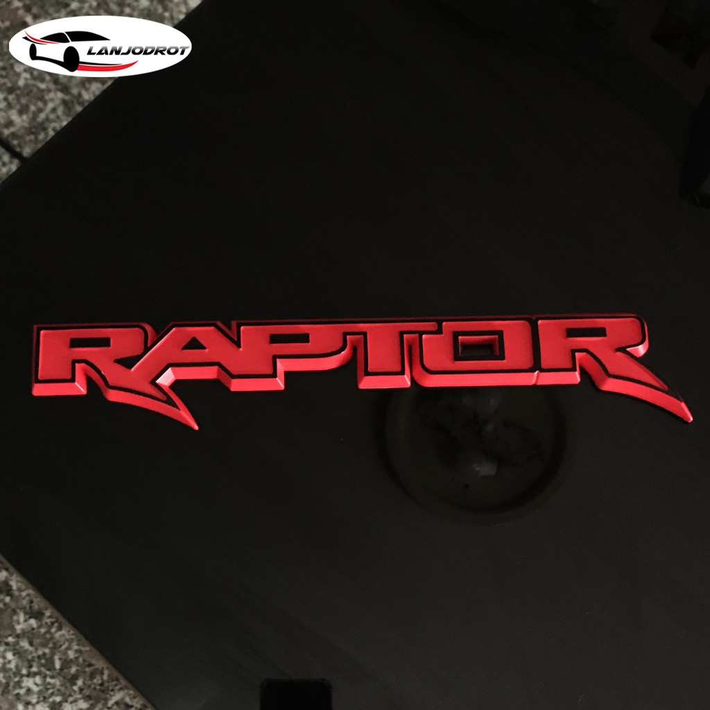 Car Styling Logo Letters RAPTOR Red Attached To The Trunk Lid Size 4 x ...