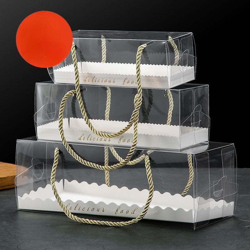 Swiss roll box log cake box clear transparent box for roll cakes long ...