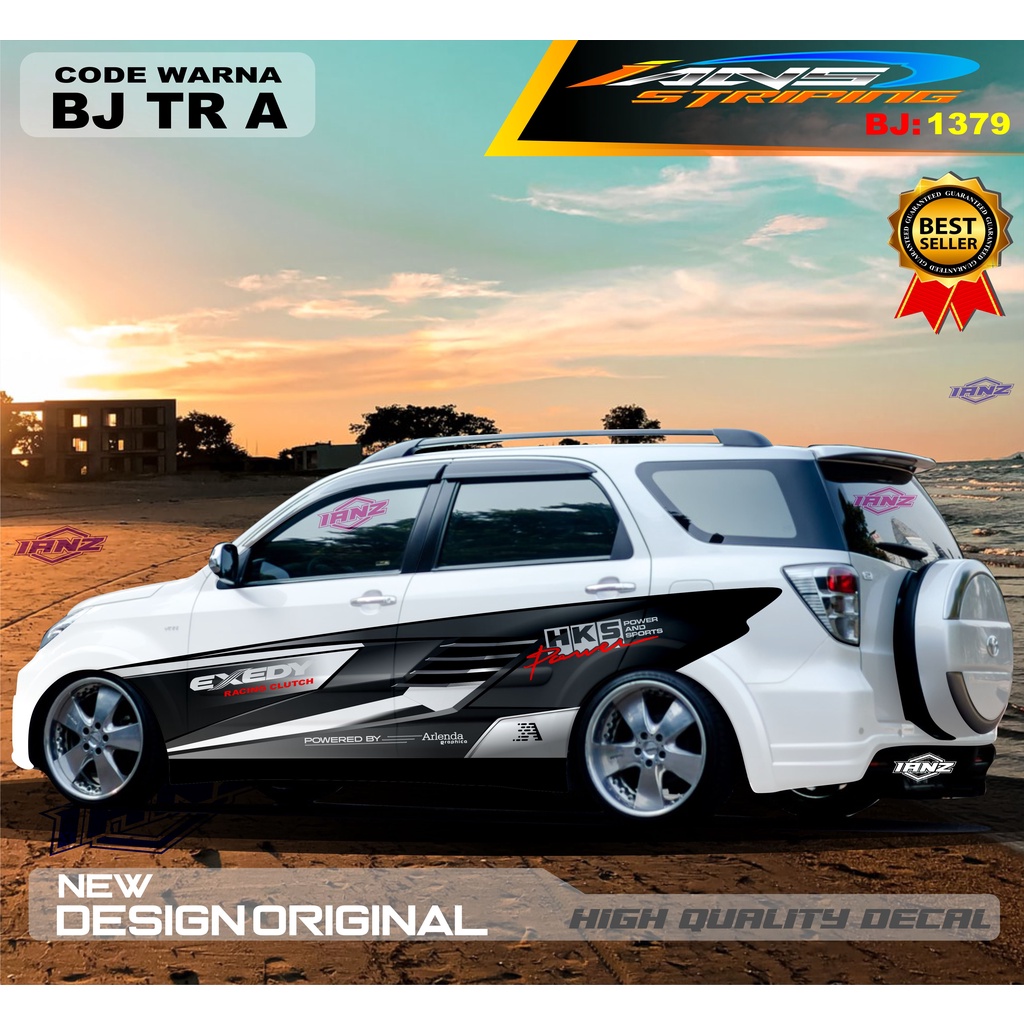 TERIOS CAR DECAL STICKER VARIATIONS ON AVANZA XENIA INNOVA CAR DECAL ...