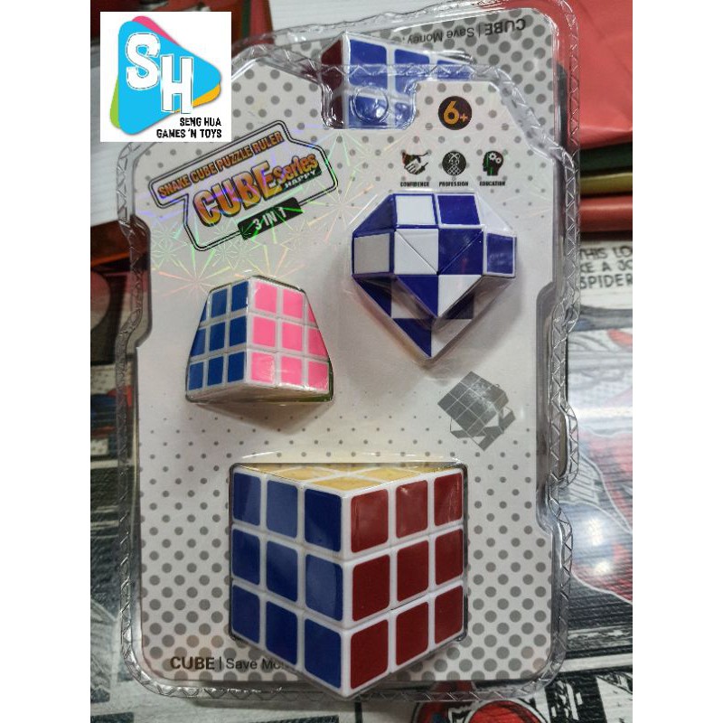 Rubik's Cube 3 in 1 (Cube Series Happy) | Shopee Philippines