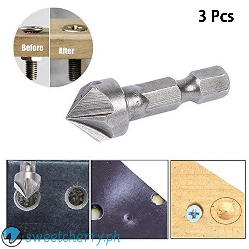 Chamfer Drill Bit Chamfer Tool 3 Pcs Hot Sale For Chamfering Deburring ...