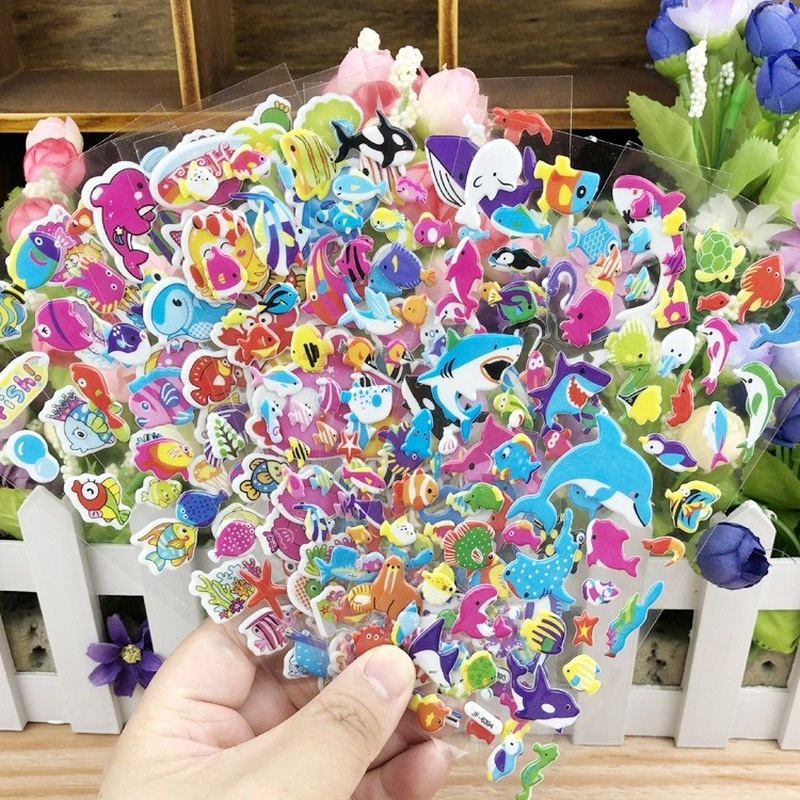 Cartoon Ocean Stickers/Children's Bubble Stickers/PVC Stickers/Adhesive ...