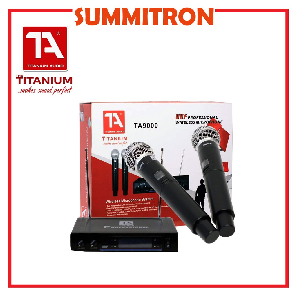 Wireless microphone Titanium Audio TA9000 UHF Professional | Shopee ...