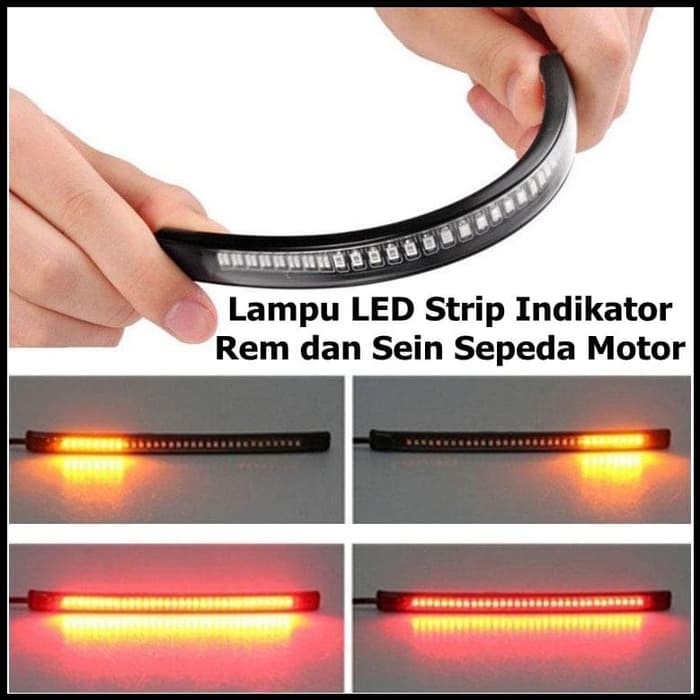 Rainproof Motorcycle Brake and Turn Signal Indicator LED Strip Lights ...